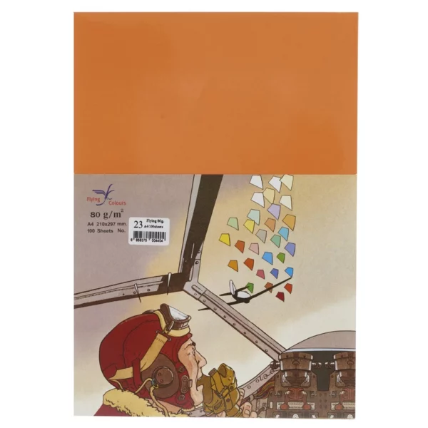 กระดาษสี A4 80g Flying 500p No.23 Orange - Bangplee Stationery